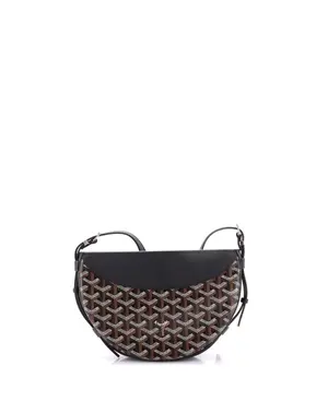 Goyard Hirondelle Shoulder Bag Coated Canvas And Leather - Black