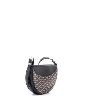 Goyard Hirondelle Shoulder Bag Coated Canvas And Leather - Black