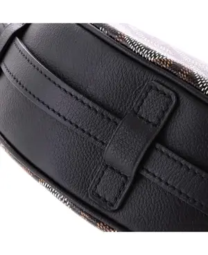 Goyard Hirondelle Shoulder Bag Coated Canvas And Leather - Black