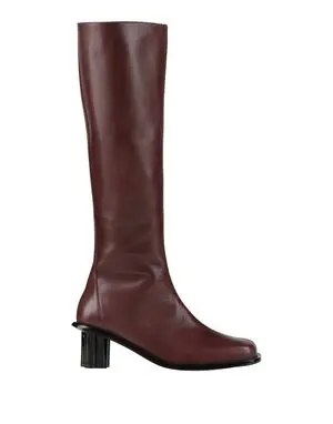 Farm Rio Leather Square Toe Geometric Heel Boots