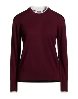 Alpha Studio Sweater Midnight Size Merino Wool - Plum