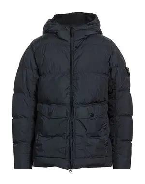 Stone Island Man Puffer Grey Size S Polyamide Navy