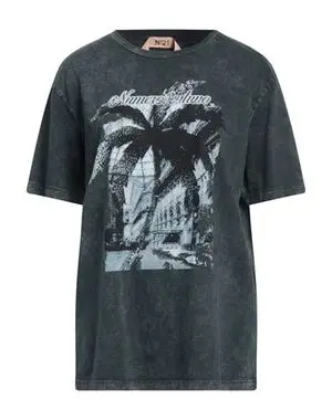 N°21 T-shirt Charcoal Size Cotton - Grey