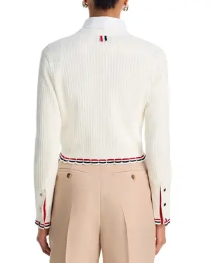 Thom Browne Pointelle Ribbed Cardigan