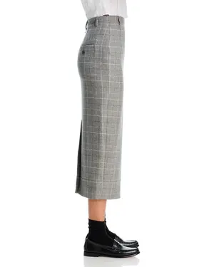 Thom Browne Windowpane Tweed Pencil Skirt - Medium Grey