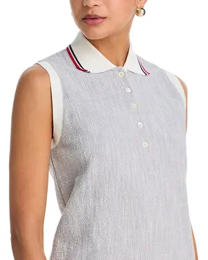 Thom Browne Sleeveless Collared Polo Dress