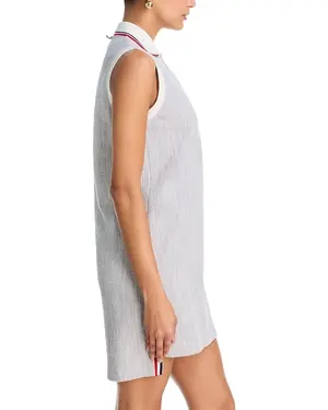 Thom Browne Sleeveless Collared Polo Dress
