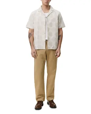 LES DEUX Dahlia Jacquard Short Sleeve Shirt