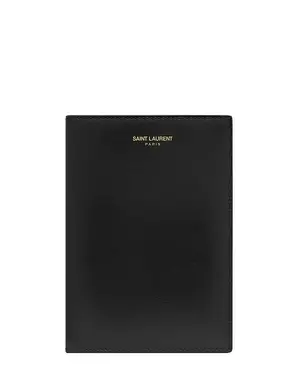 Saint Laurent Paris Passport Holder - Black