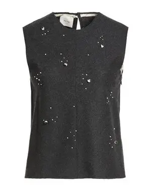 ALYSI Crème Top Plum Size Viscose, Polyester, Wool, Elastane - Grey