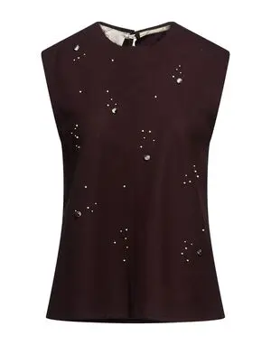 ALYSI Crème Top Plum Size Viscose, Polyester, Wool, Elastane - Purple