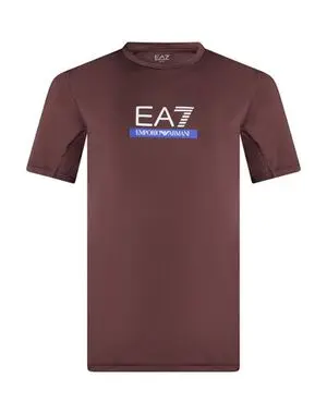 EA7 T-shirt Size Polyester, Elastane - Brown