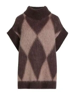 CARACTÈRE Turtleneck Chocolate Size Polyacrylic, Mohair Wool, Polyamide, Wool - Brown