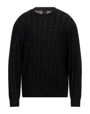 Armani Exchange Virgin Wool Blend Sweater - Black