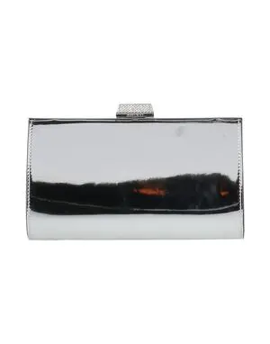 JIMMY CHOO Metallic Clutch With Chain Strap - Silver