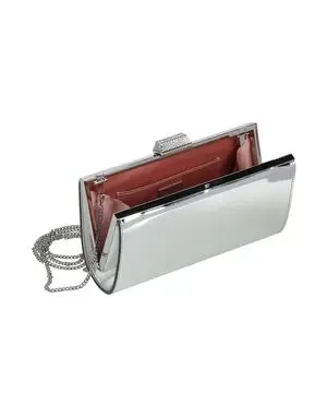 JIMMY CHOO Metallic Clutch With Chain Strap - Silver
