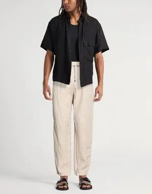 Crossley Charcoal Linen Tapered Leg Cropped Pants - Grey