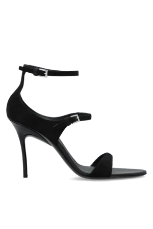 Alaïa Suede Heeled Sandals - Black
