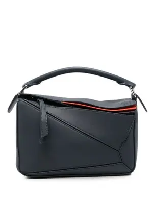 Loewe Puzzle Small Leather Handbag - Blue