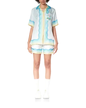 Casablanca Memphis Icon Short Sleeve Silk Shirt