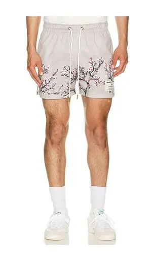 RYOKO RAIN Cherry Blossom Shorts In Grey - Gray