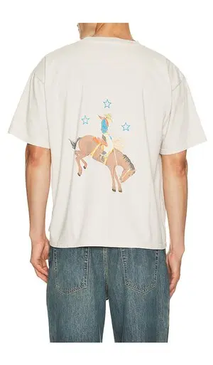 REMINGTON STONE Cowboy 2 Tee In White - Bone