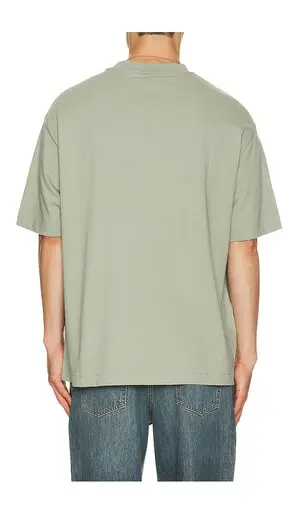 Calvin Klein Relaxed Standard Logo Crew Neck Tee In Green