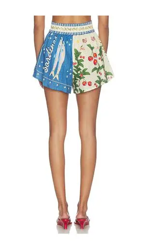 Agua Bendita Nalia Basket Short In Blue