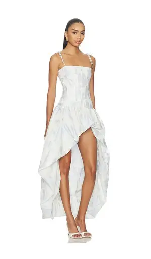 Amanda Uprichard Ophelia Maxi Dress In Blue