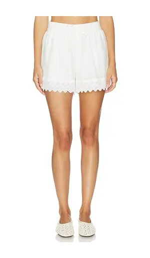 PISTOLA Meiya Silk Blend Camp Short In White