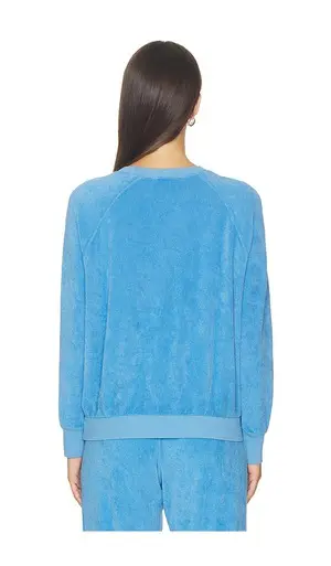 PERFECTWHITETEE Saylor Loop Terry Sweatshirt In Blue