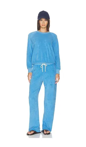 PERFECTWHITETEE Saylor Loop Terry Sweatshirt In Blue