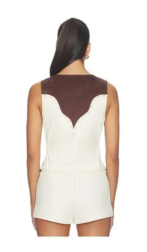 BY.DYLN Elio Vest Top In Ivory