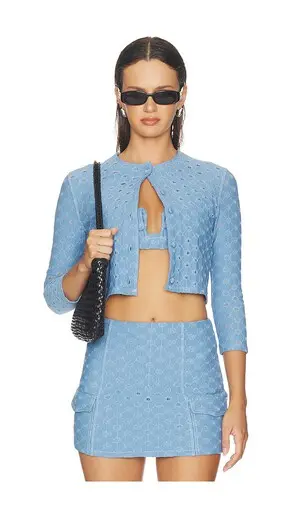 Devon Windsor Reed Cropped Jacket - Capri