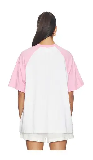 DARLIN Old Skool Raglan Tee In Pink