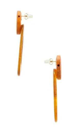 EPIFENE Oversized Resin & Wood Earrings