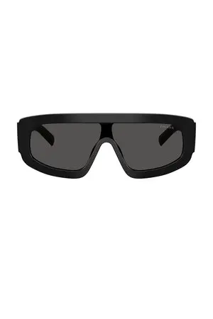 Prada Irregular Acetate Sunglasses - Black