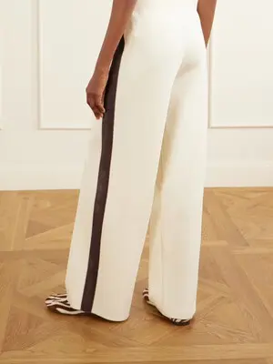 WALES BONNER Tide Embroidered Knit Track Pants