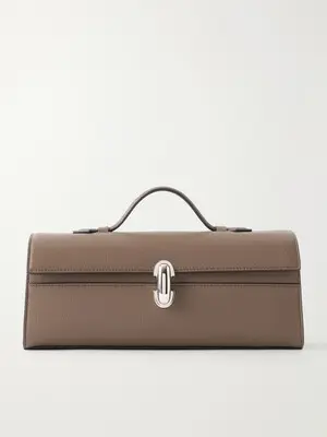 Savette Slim Symmetry Leather Clutch - Brown