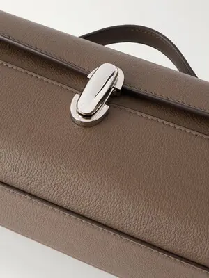 Savette Slim Symmetry Leather Clutch - Brown
