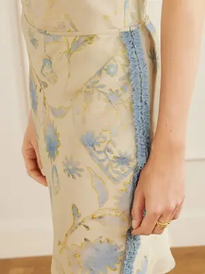 SIR. Cecile Printed Chiffon Midi Skirt