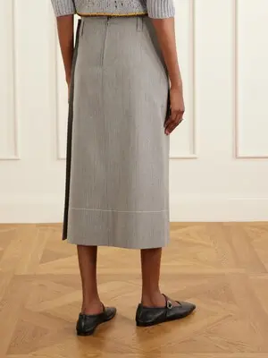 Marni Pleated Virgin Wool Midi Skirt