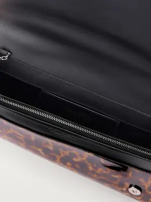ROGER VIVIER Belle Vivier Coated-woven Clutch - Tortoiseshell