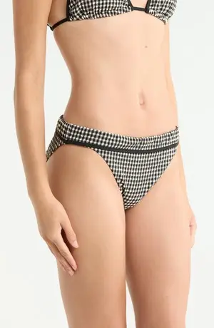 Sanctuary Banded Smocked Hipster Bikini Bottoms