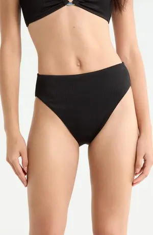 Sanctuary High Waist Bikini Bottoms - Black
