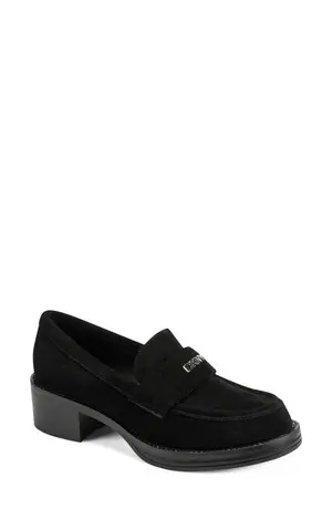Dkny DKNY Platform Loafers With Crystal Embellishments Black