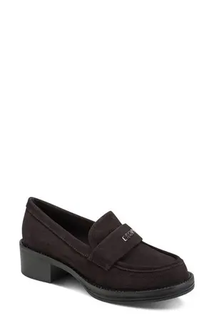 Dkny Platform Loafers With Crystal Embellishments - Brown