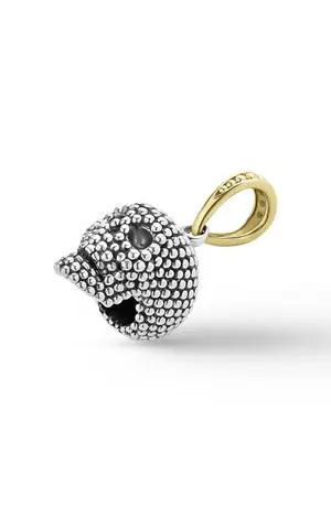 Lagos Anthem Sterling Silver Caviar Skull Pendant