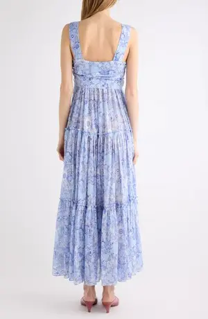 Chloé Floral Tiered Cotton Voile Maxi Dress