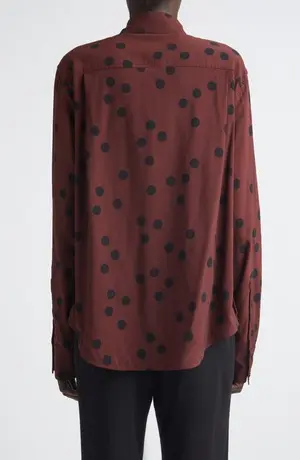 Proenza Schouler Paz Dot Print Button-up Shirt